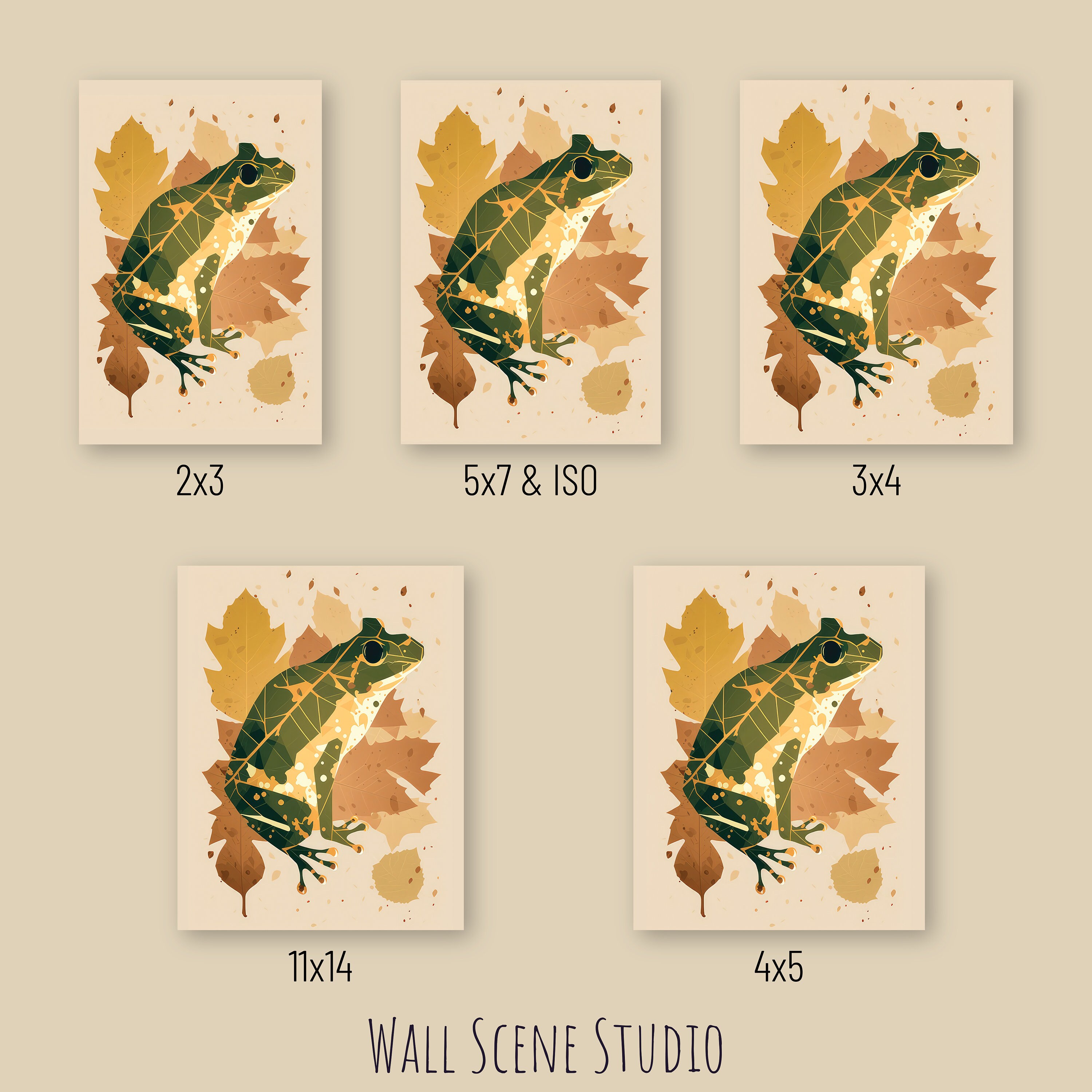 Tree Frog, Printable Wall Art, Instant Digital Download, 5 JPEG File ...