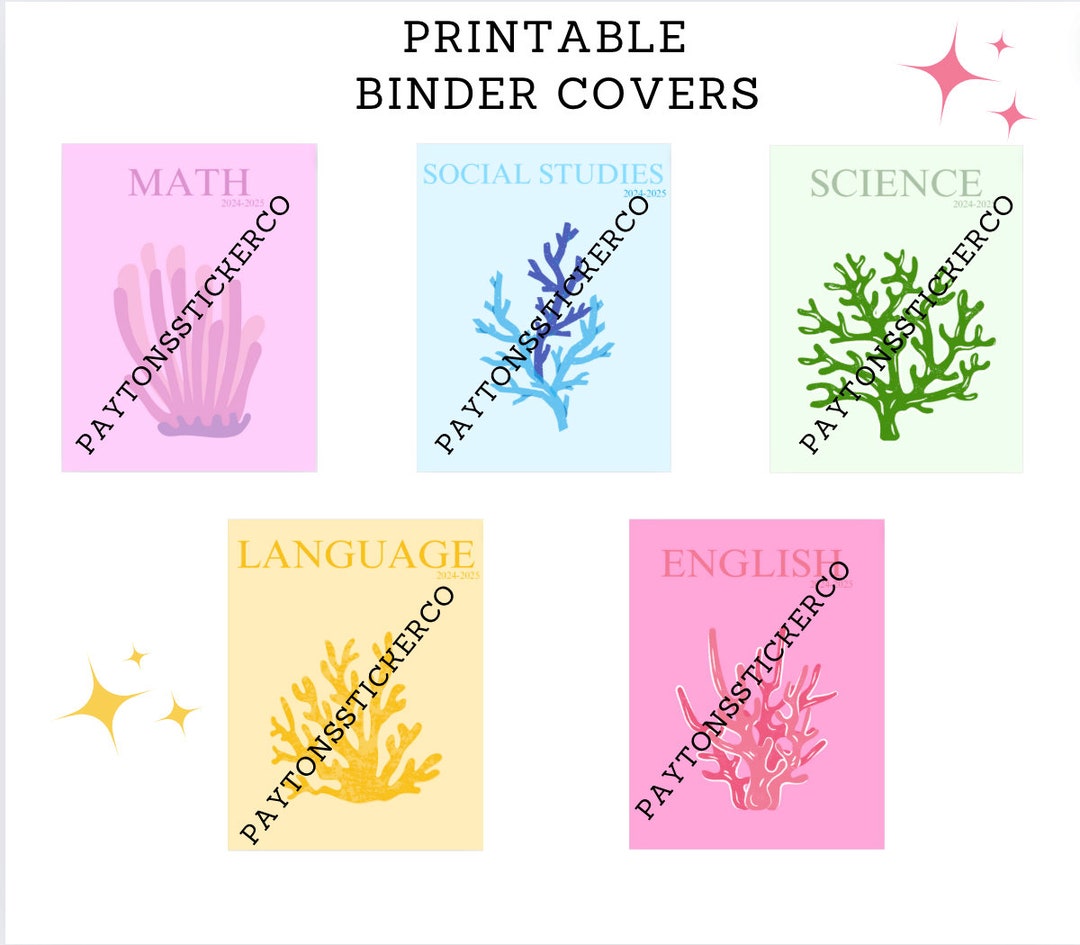 Preppy Binder Covers Digital Download Preppy Cute 2024-2025 School Year Binder Covers - Etsy UK