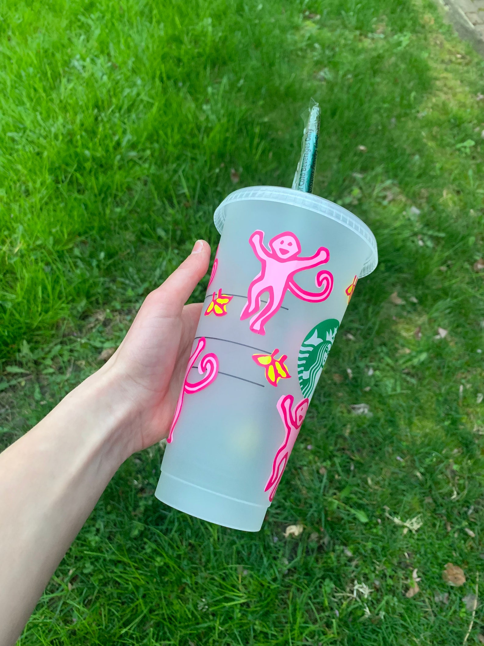 Preppy Roller Rabbit Monkey Cup Starbucks Cold Cup Roller - Etsy