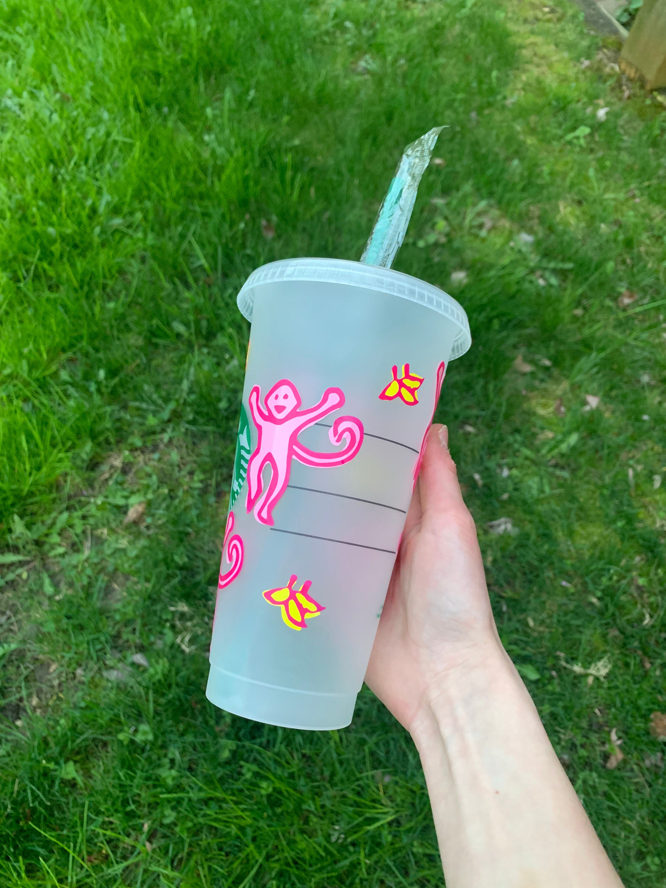 Preppy Roller Rabbit Monkey Cup Starbucks Cold Cup Roller - Etsy