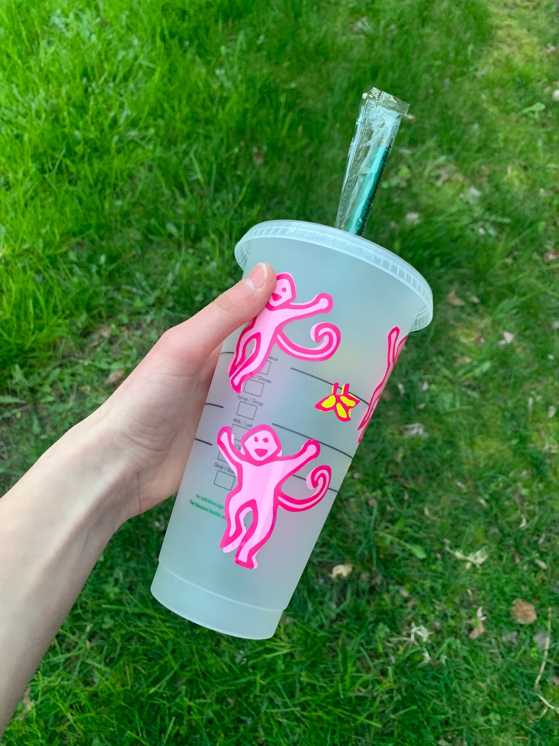 Preppy Roller Rabbit Monkey Cup Starbucks Cold Cup Roller - Etsy