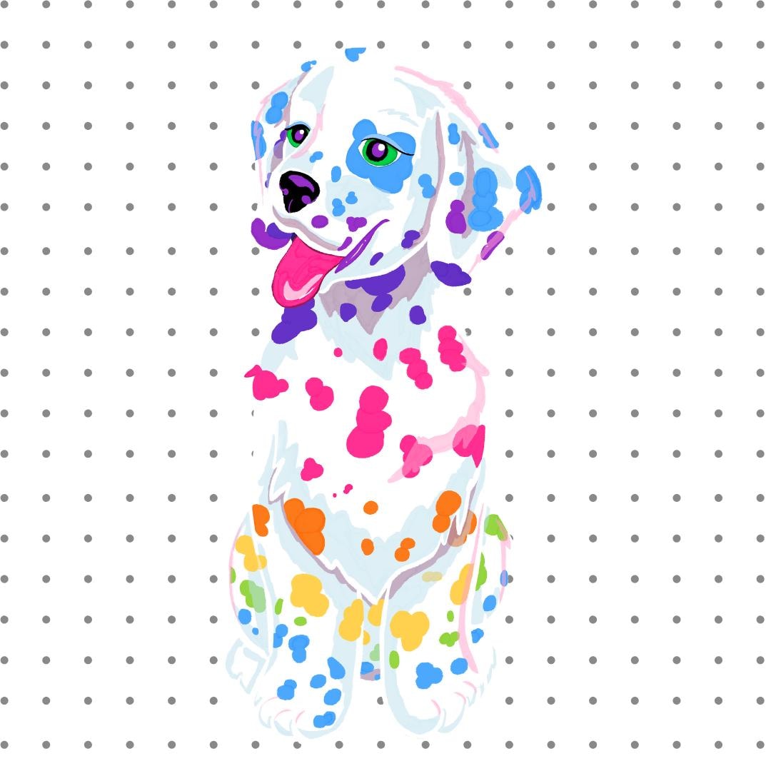 Lisa Frank Inspired Dalmatian Decal Digital Download Dalmatian Png Sublimation Uvdtf File ...