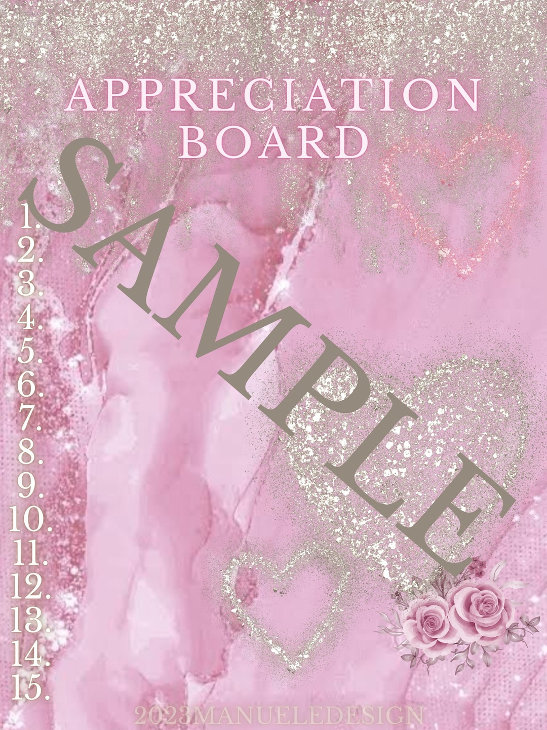 BNO Player Appreciation Board Write in Your Prize 15 Line Bingo Girlie ...