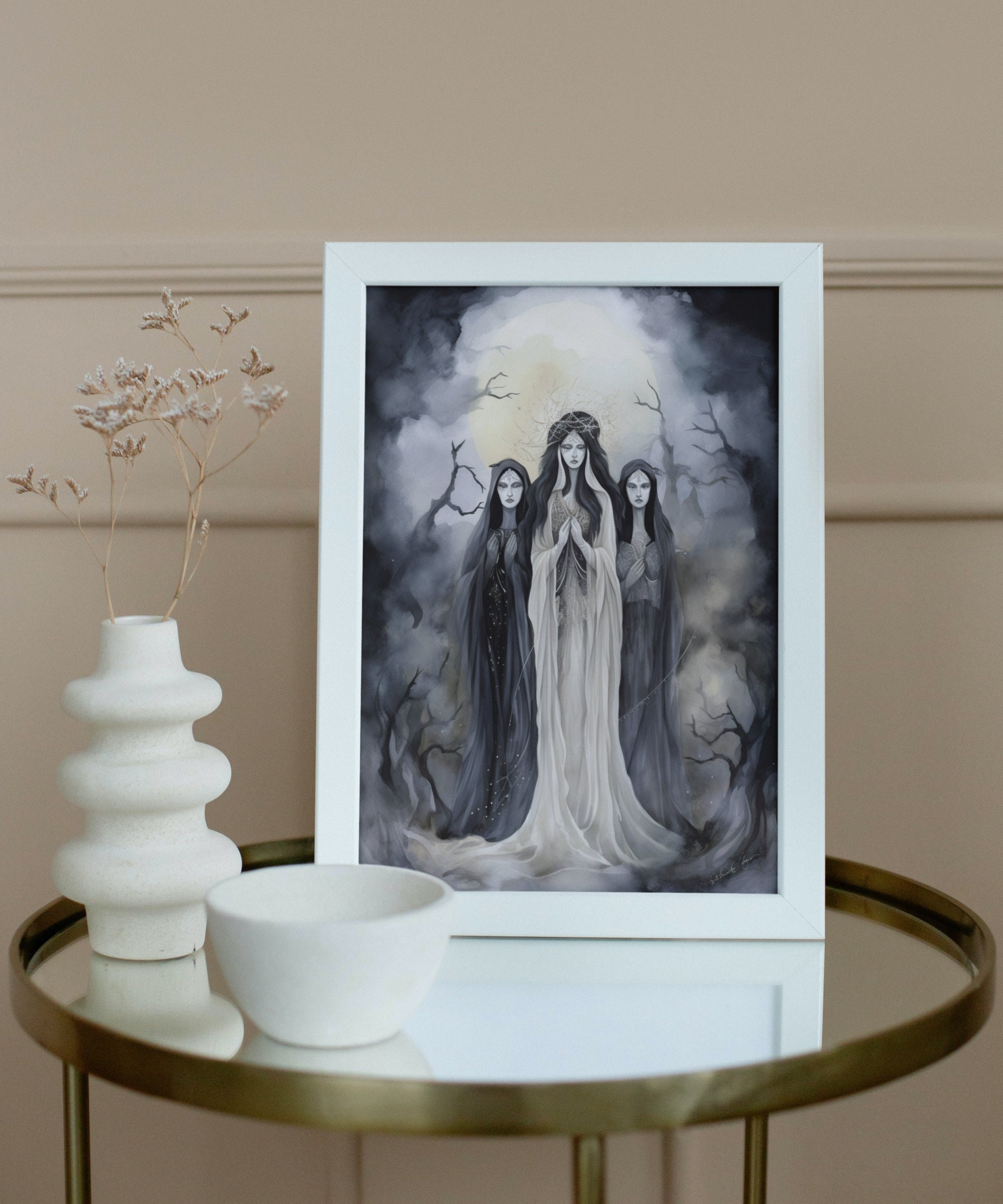 Triple Goddess Print Hekate Print Sacred Feminine Art - Etsy