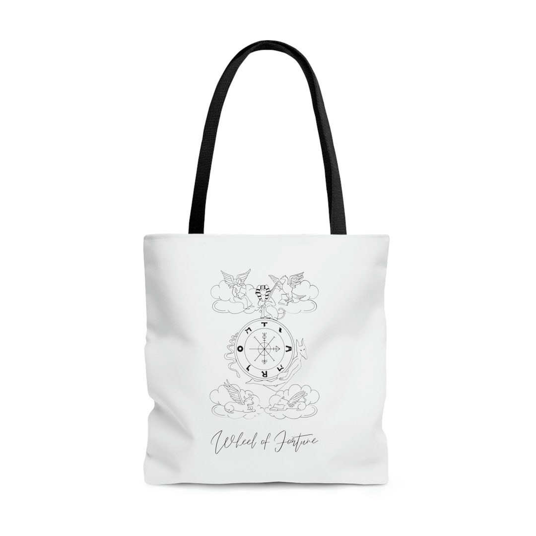 Wheel of Fortune Tote Bag, Wheel of Fortune Bag, Tarot Card Bag, Tarot ...