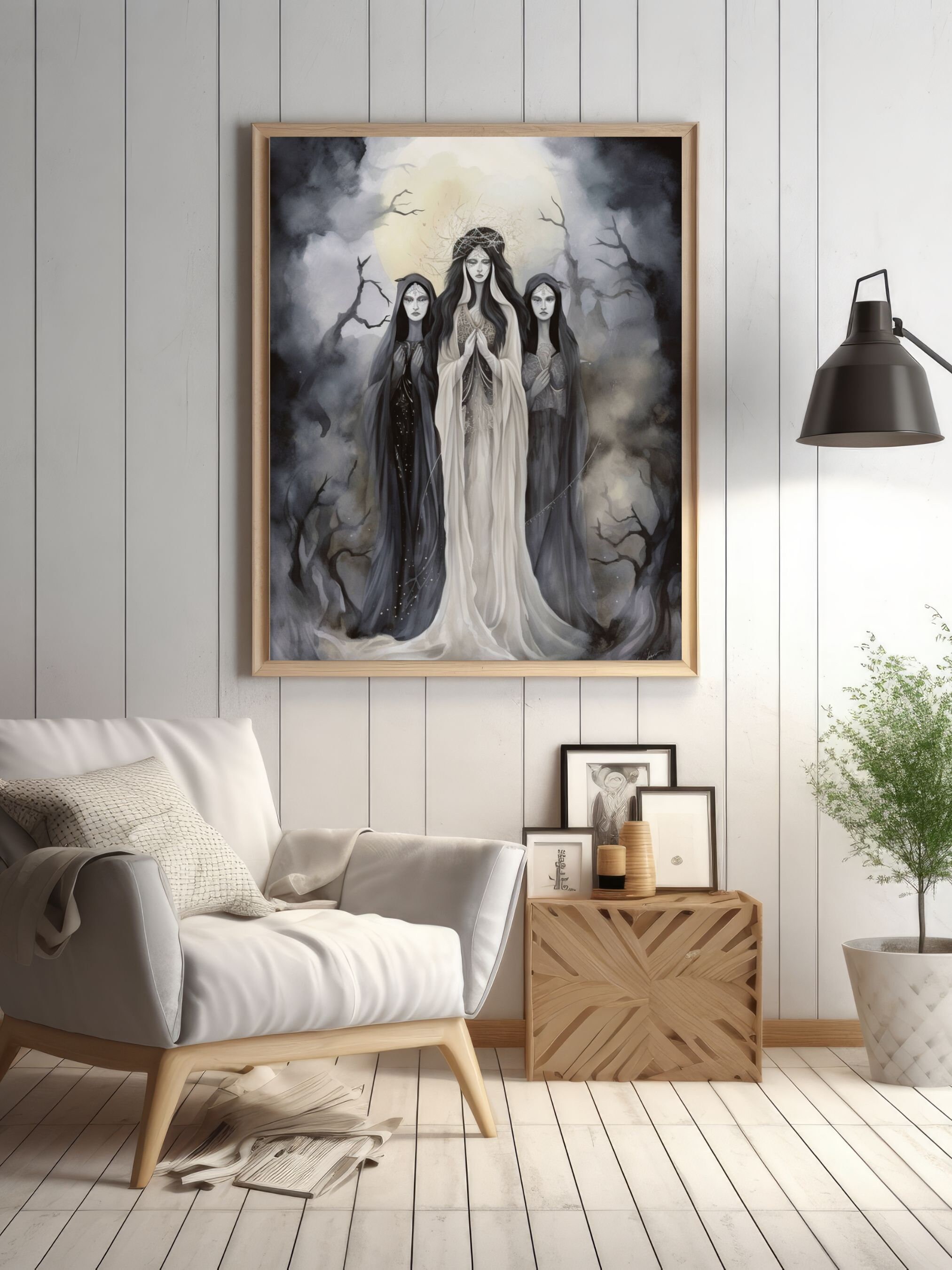 Triple Goddess Print Hekate Print Sacred Feminine Art - Etsy