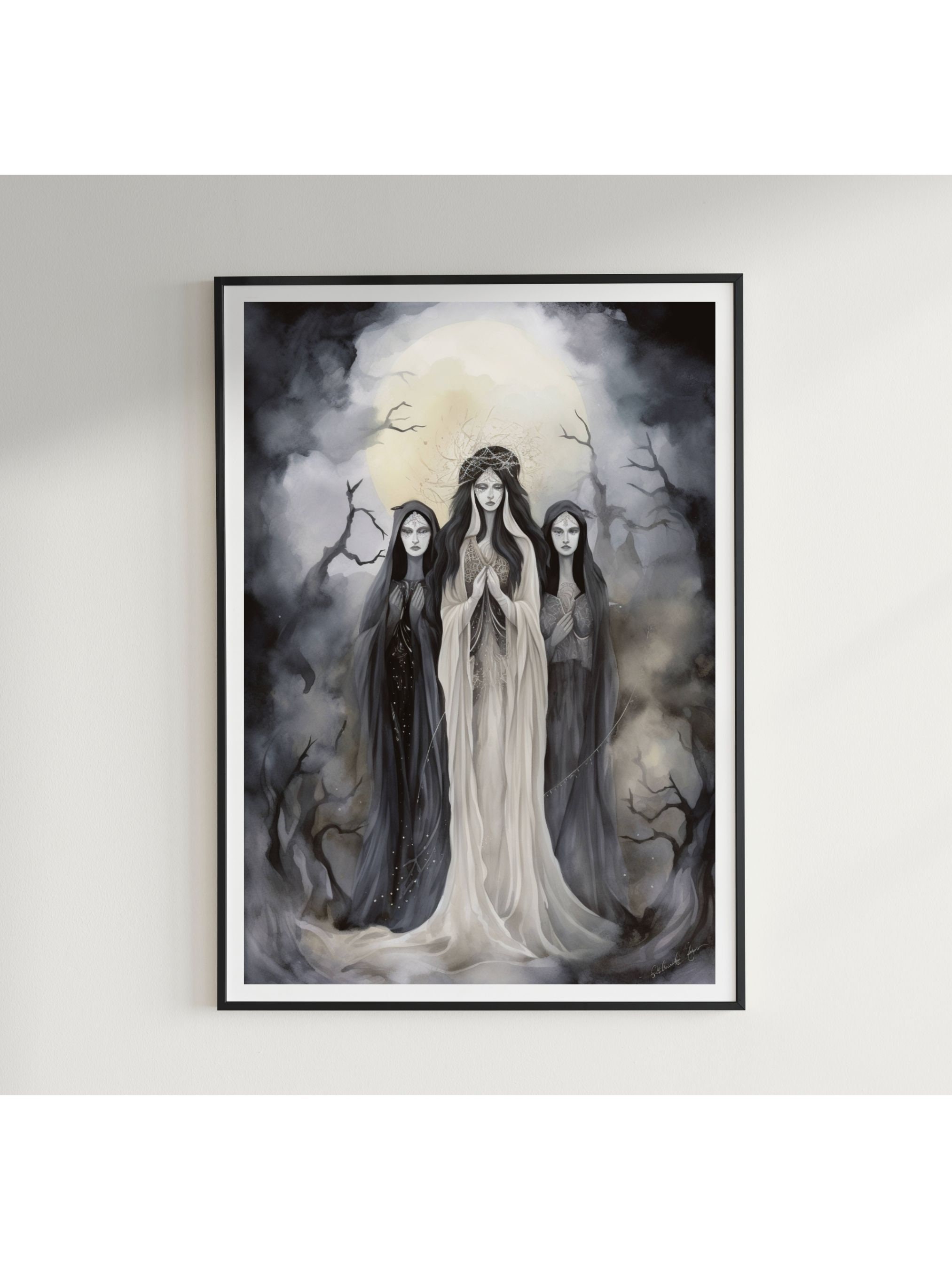 Triple Goddess Print Hekate Print Sacred Feminine Art - Etsy