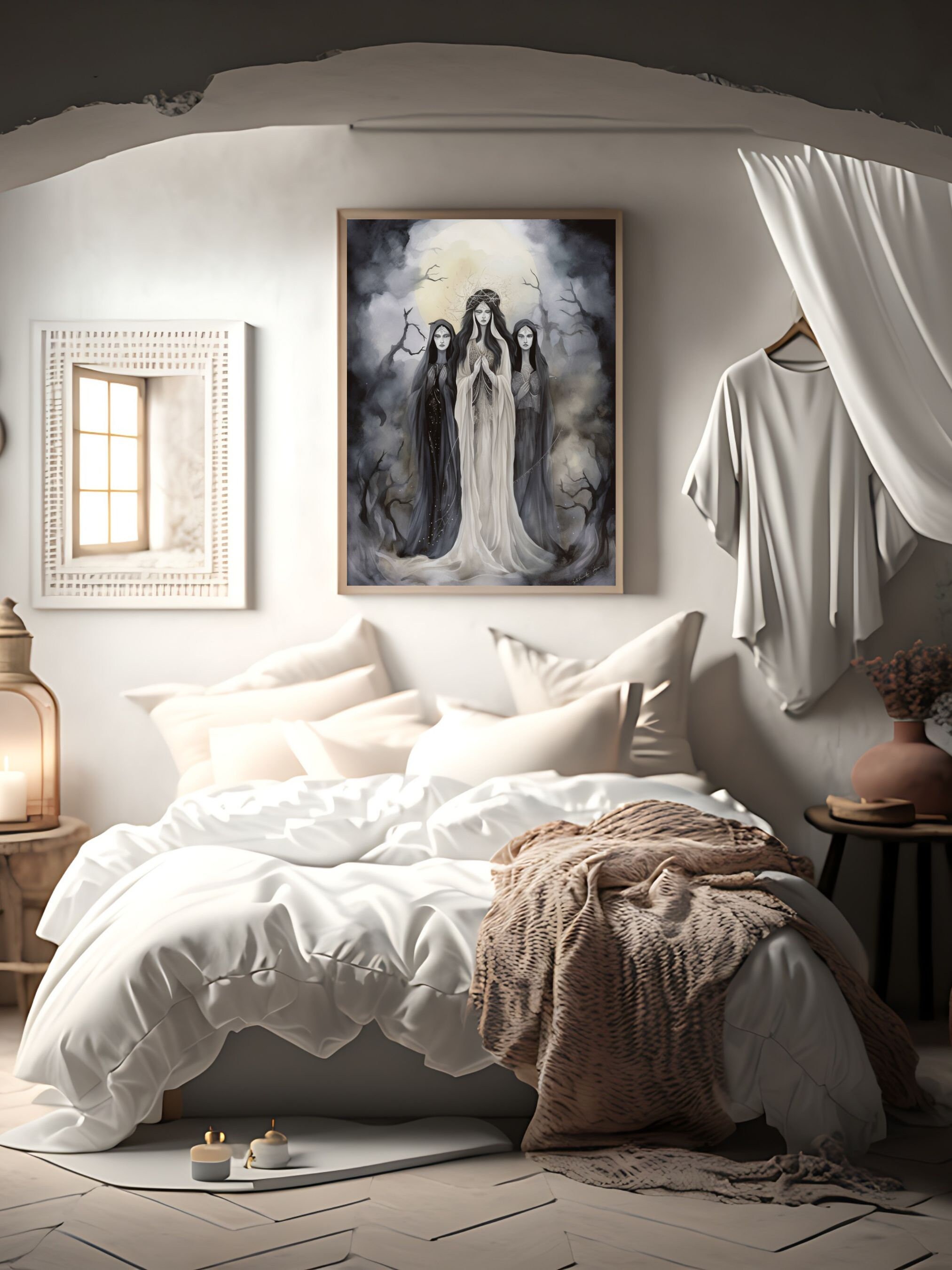 Triple Goddess Print Hekate Print Sacred Feminine Art - Etsy