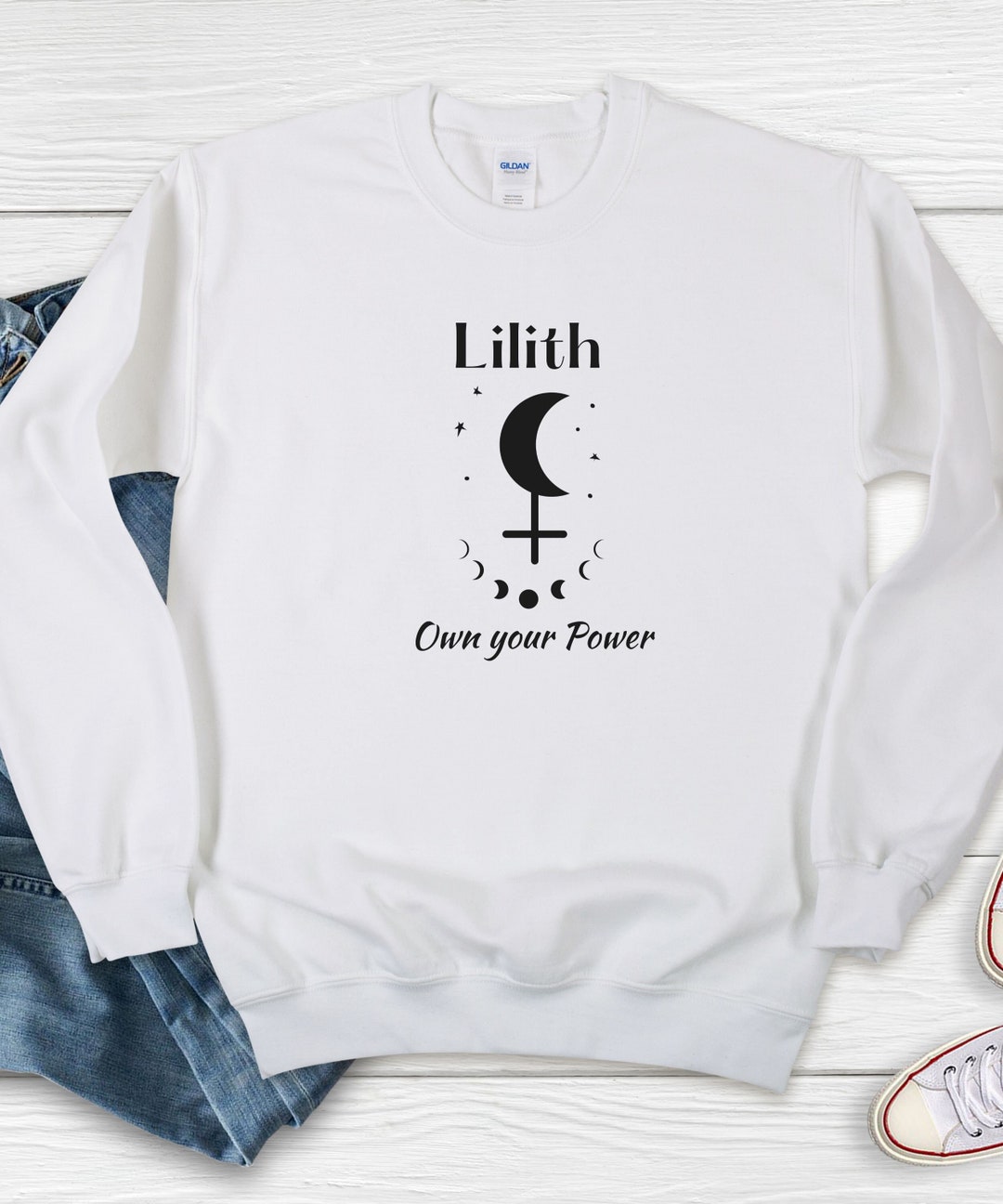 Lilith Sweatshirt Goddess Lilith Dark Moon Lilith Womens - Etsy