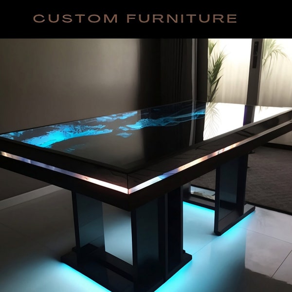 Led Resin Table - Etsy