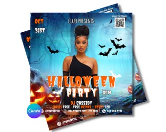 Monster Bash halloween Party Flyer Template Editable Monster Bash ...