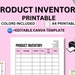 Inventory Tracker, Editable Inventory Tracker, Business Inventory ...