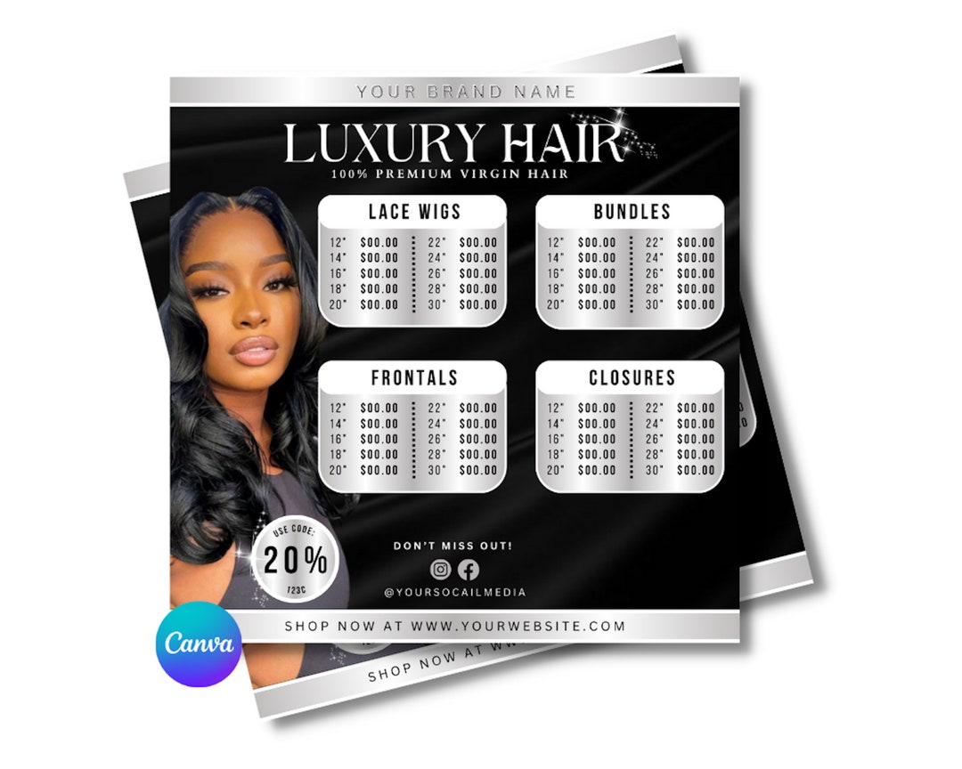 DIY Haar Preisliste Flyer, Haar Flyer, Haar Preisliste, Haare ...