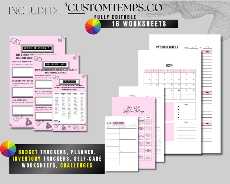 PLR Ebook Template, Girlboss Ebook, Fully Editable Template, Passive ...