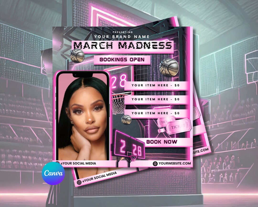 March Booking Flyer, March Madness Flyer, March Booking Flyer, March ...