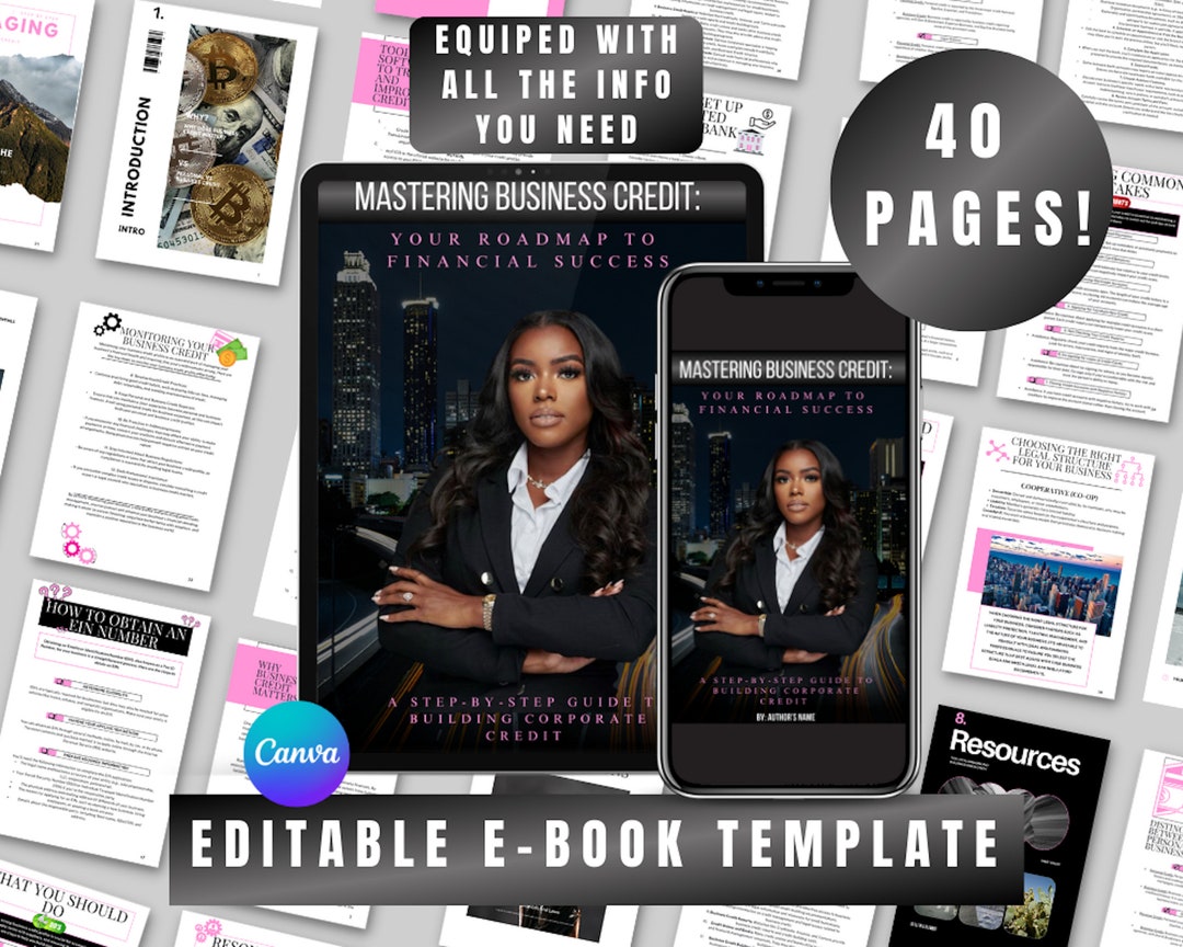 Ebook Template, Business Credit Ebook, Fully Editable Ebook Template ...