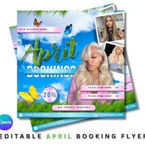 April Booking Flyer, April Appointment, Spring Flyer, Deal or No Deal ...