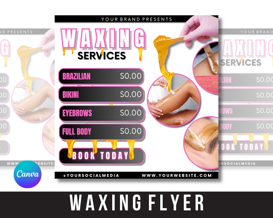 Wax Flyer, Body Waxing Flyer, Bikini Wax, Eyebrow Wax, Brazilian Wax ...