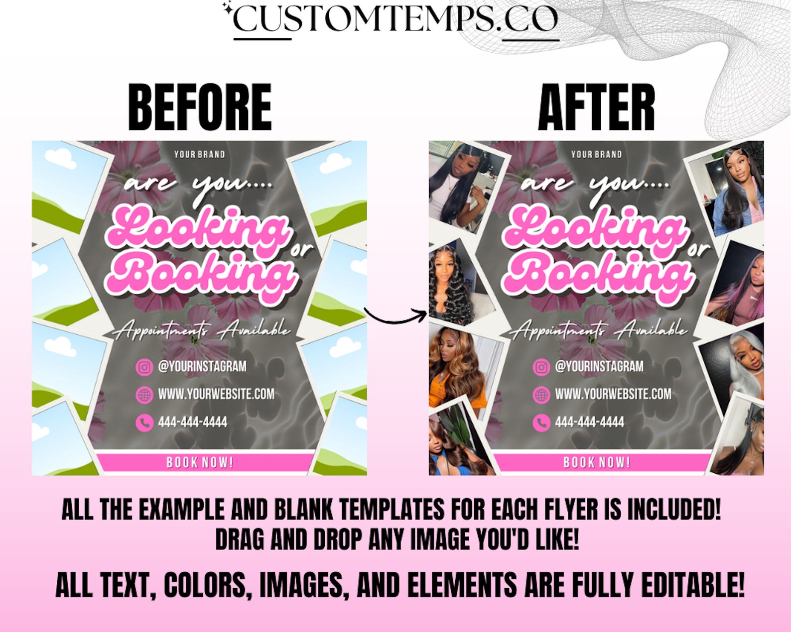 Website Launch Flyer Template, Booking Site, Appointments, Web Banner ...