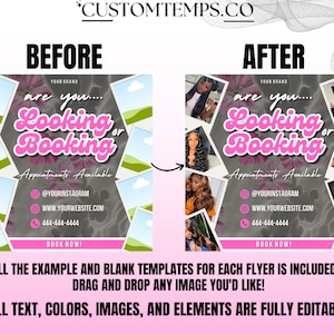 Editable Booking Flyer, Appointment Flyer, Magazine Style Flyer ...