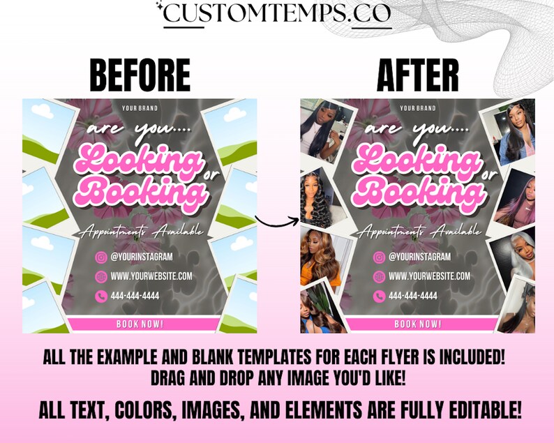 Editable Booking Flyer, Appointment Flyer, Magazine Style Flyer ...
