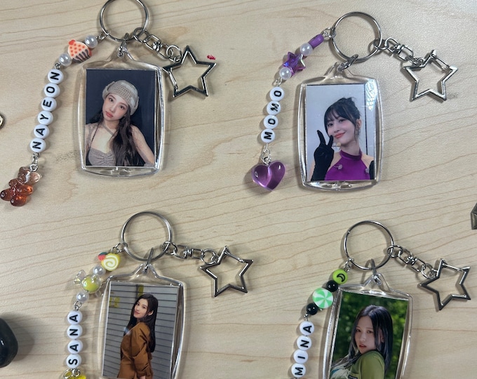 Twice Keychains K-pop Keychains Kpop Photo Keychains Double Sided ...