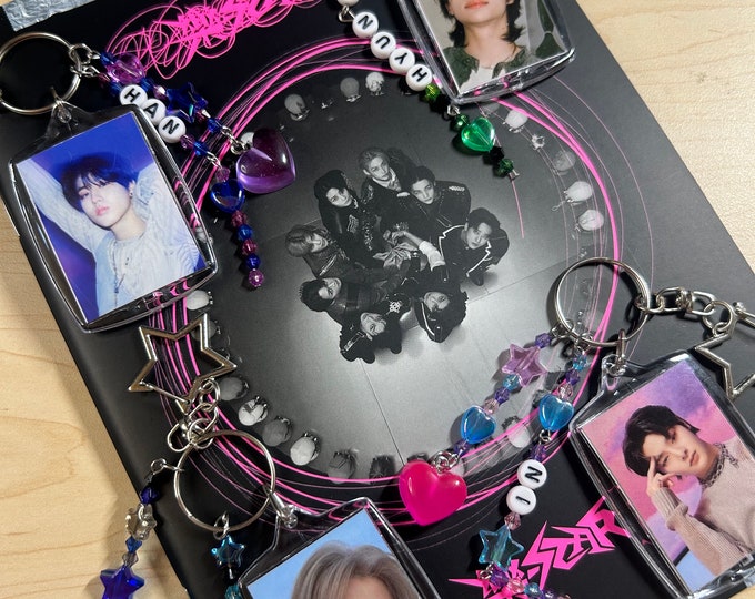 Stray Kids Keychain | SKZ Keychain | K-pop Photo Keychain | Double ...