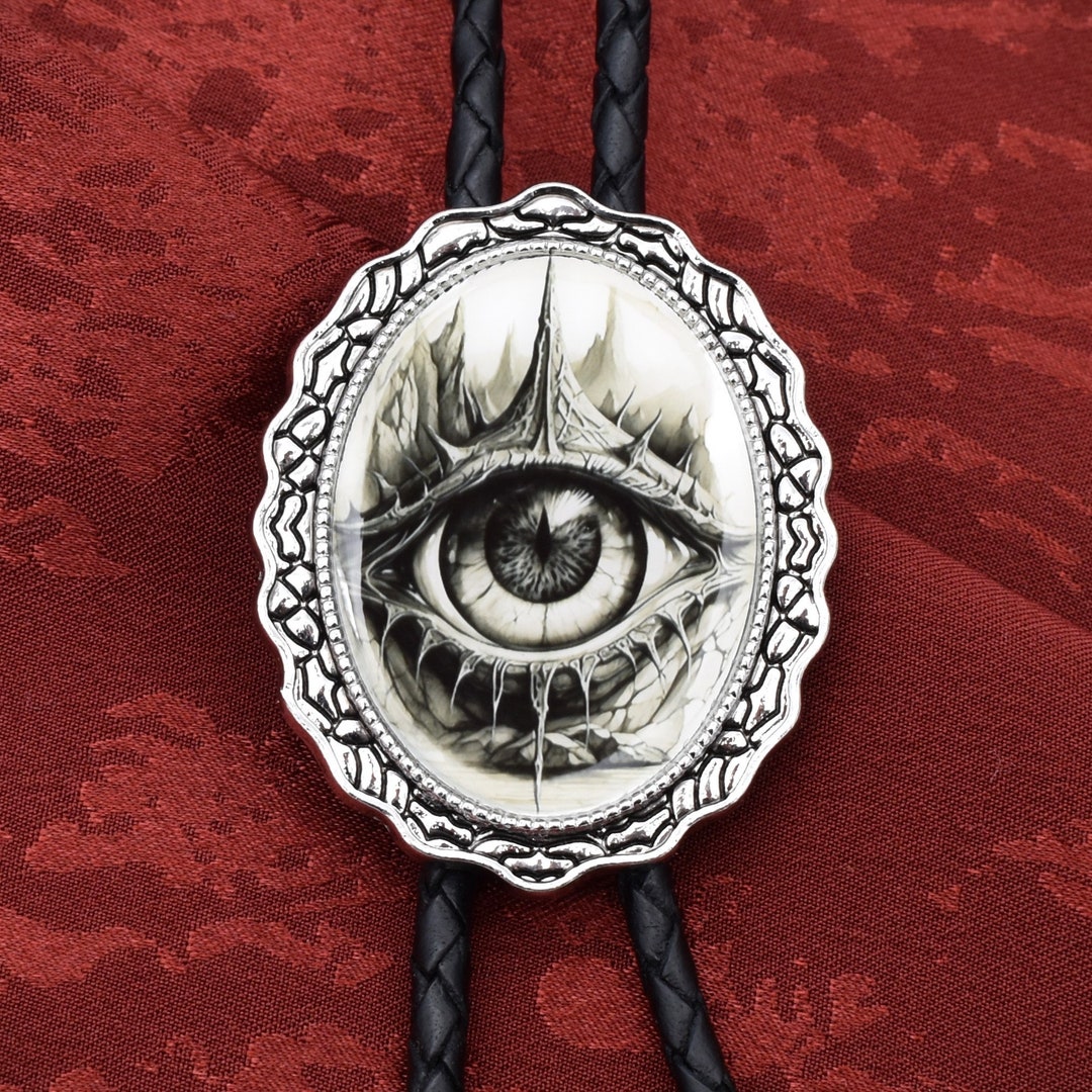 Monster Eye Bolo Tie Custom Cord Colors & Length Fantasy Sauron's Eye ...