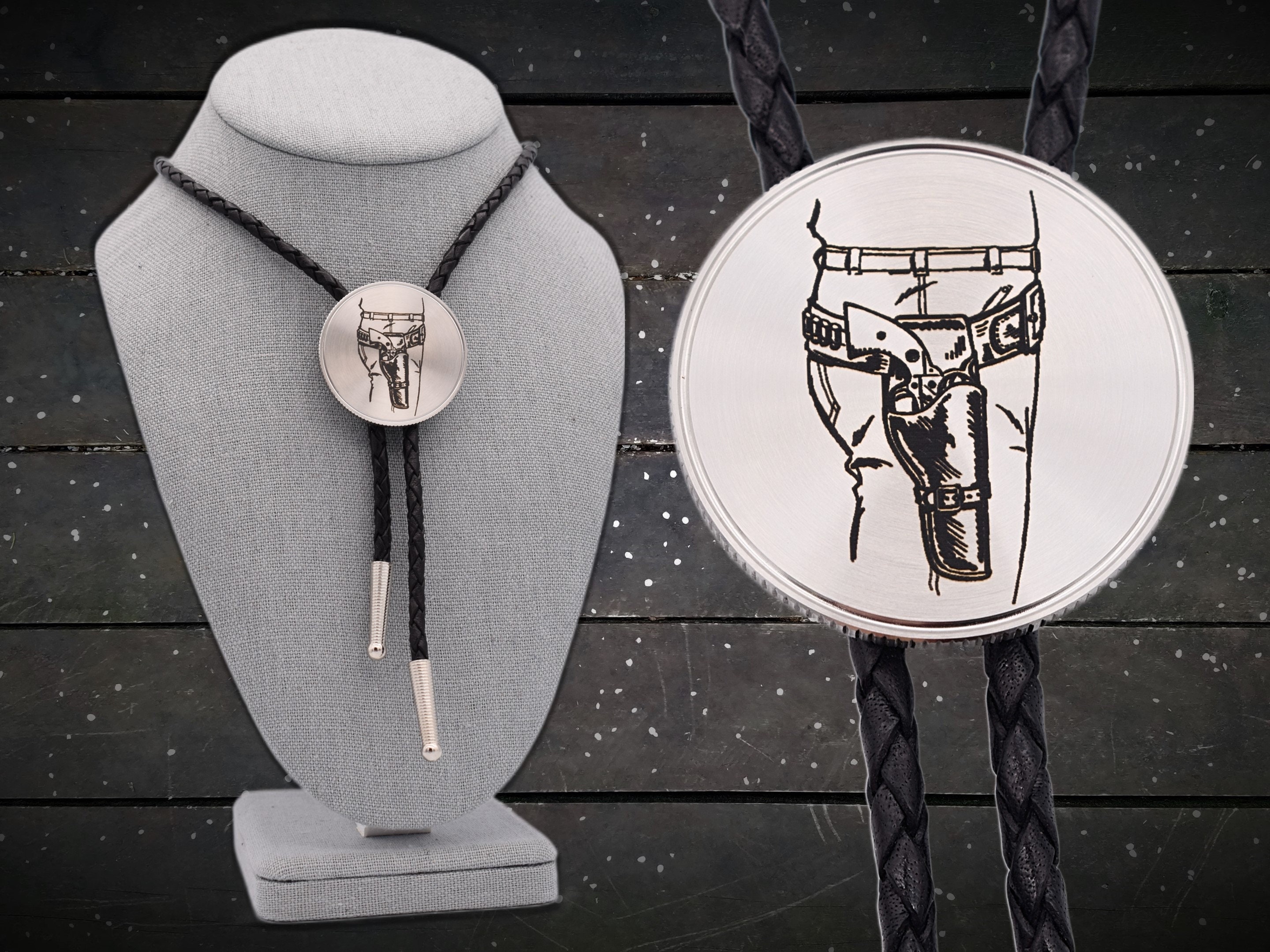 Gun Slinger Bolo Tie Quick Draw Shooter Holster Western Cowboy - Etsy