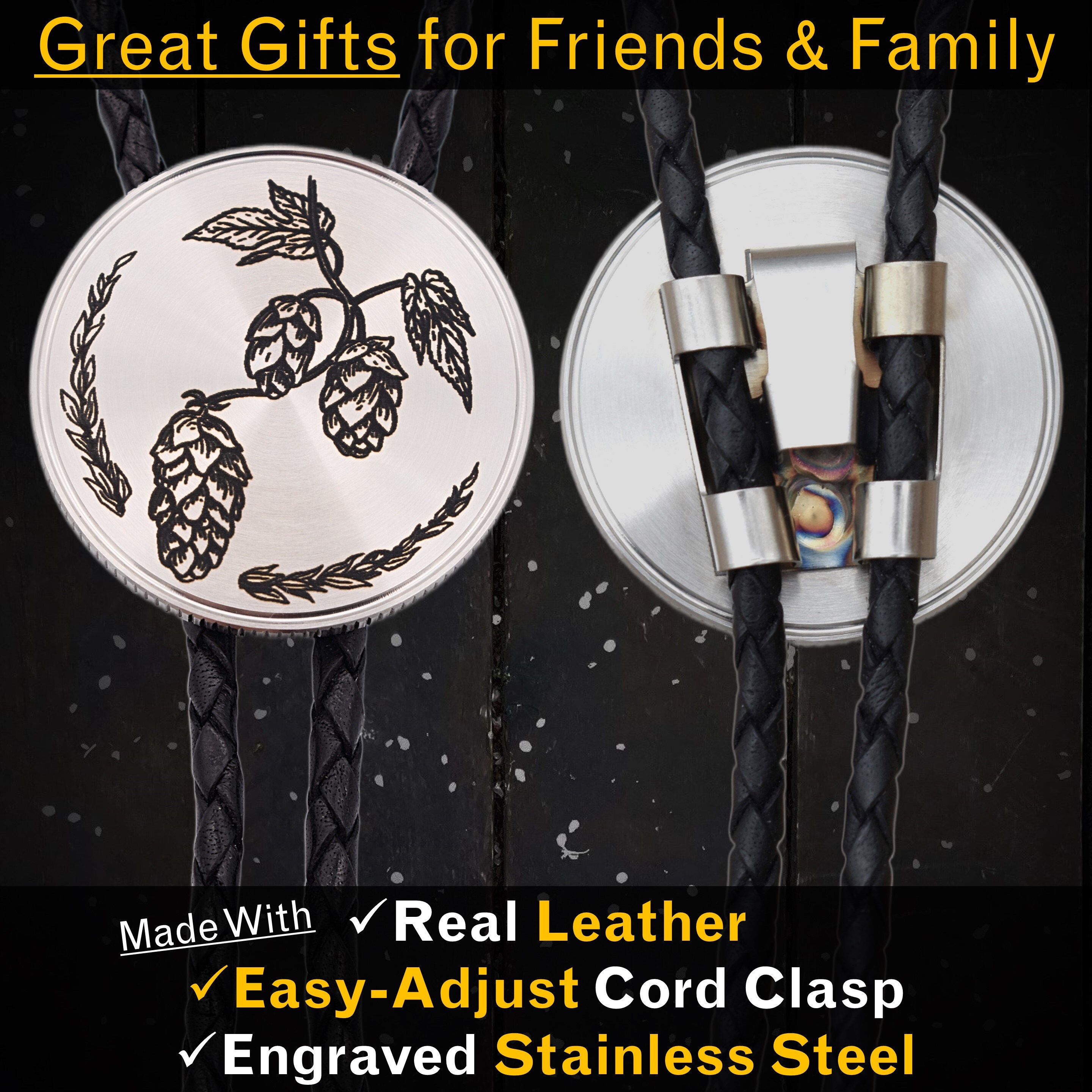 Hops Plant Bolo Tie ~ Brewer Craft Beer IPA Lager Ale Stout Glass - Etsy