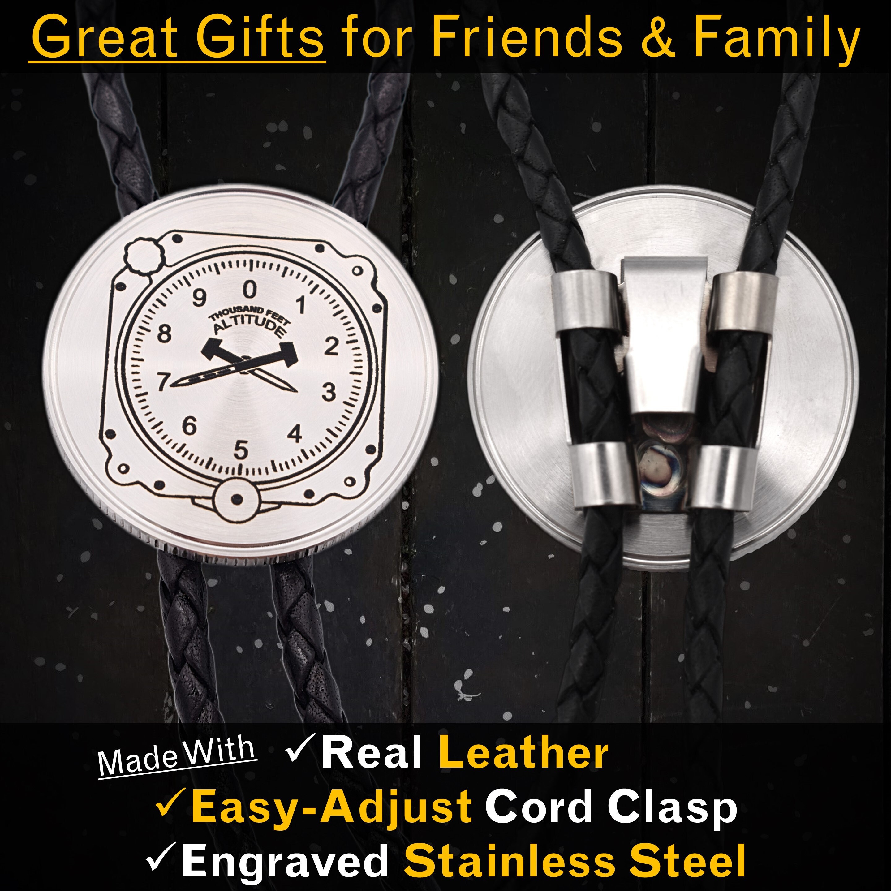 Altimeter Pilot Bolo Tie Aircraft Instrument Panel Altimeter Gauge ...