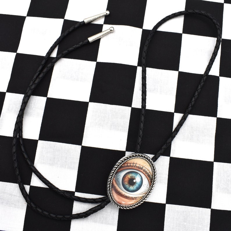 Eye Bolo Tie Custom Cord Colors & Length Human Eye Retina Cornea Iris ...