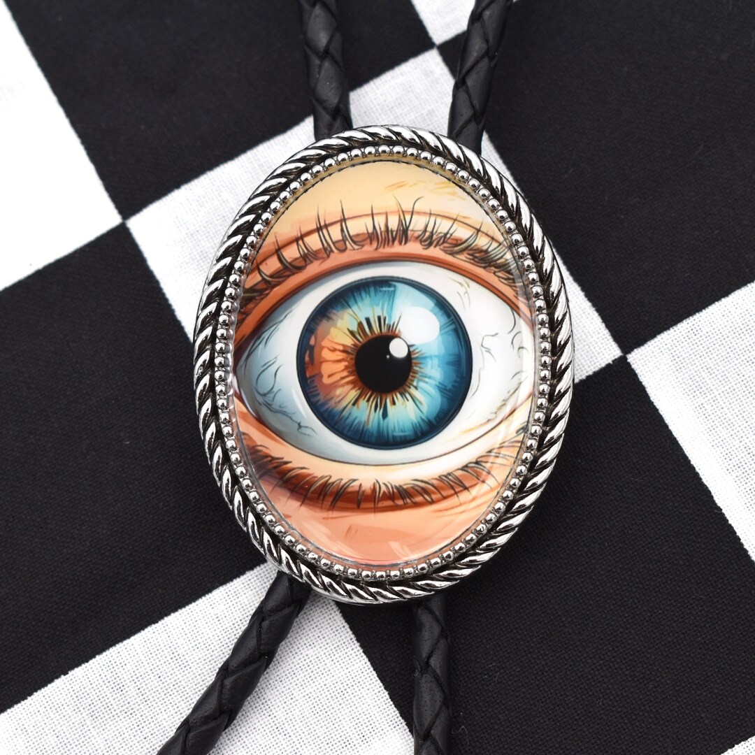 Eye Bolo Tie Custom Cord Colors & Length Human Eye Retina Cornea Iris ...