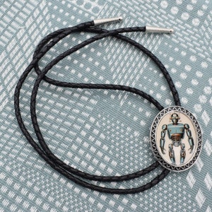 Robot Bolo Tie ~ Personalized Leather Cord Colors & Size ~ Space Age ...