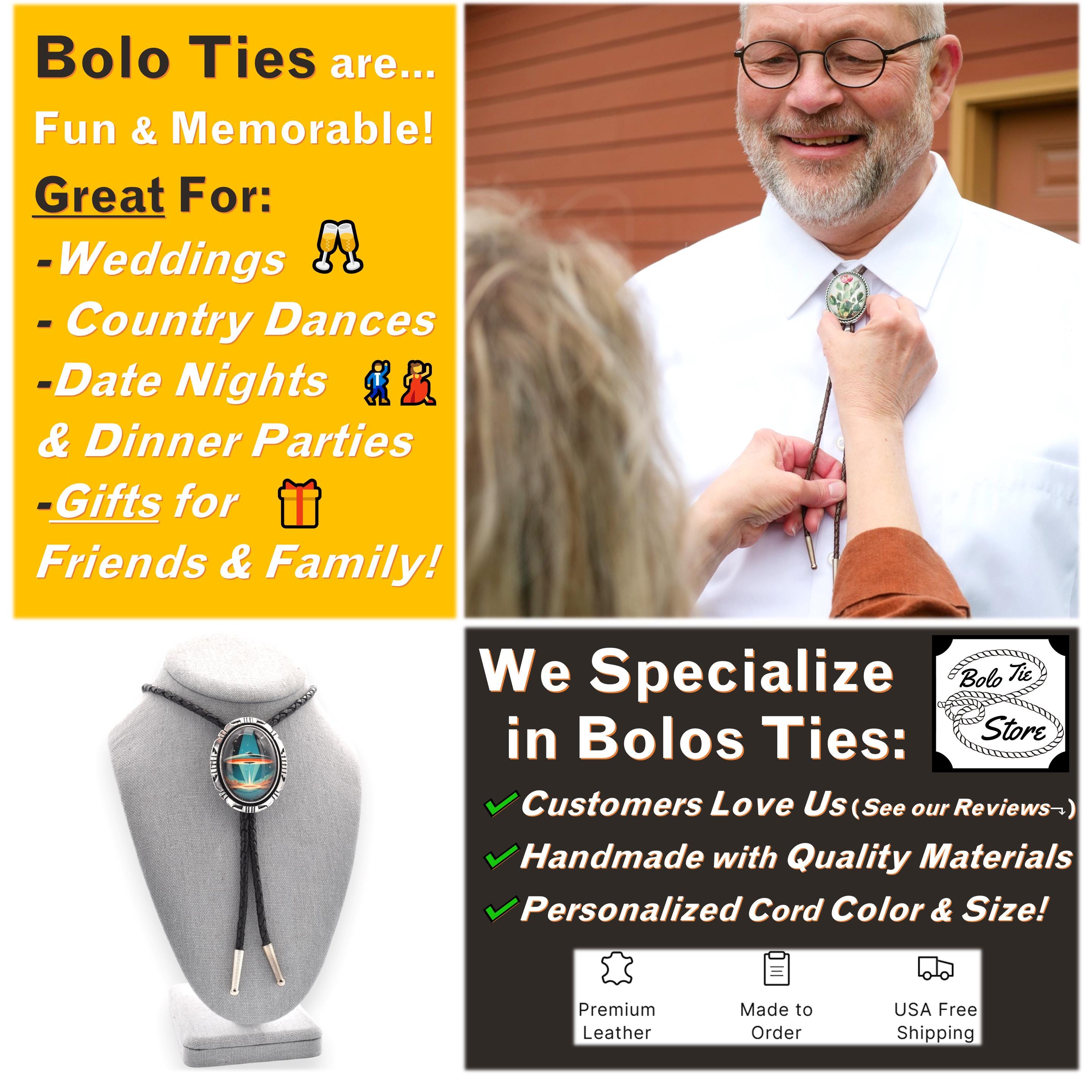 Christmas Bolo Ties: Santa, Snowflakes, or Evergreen Tree - Etsy