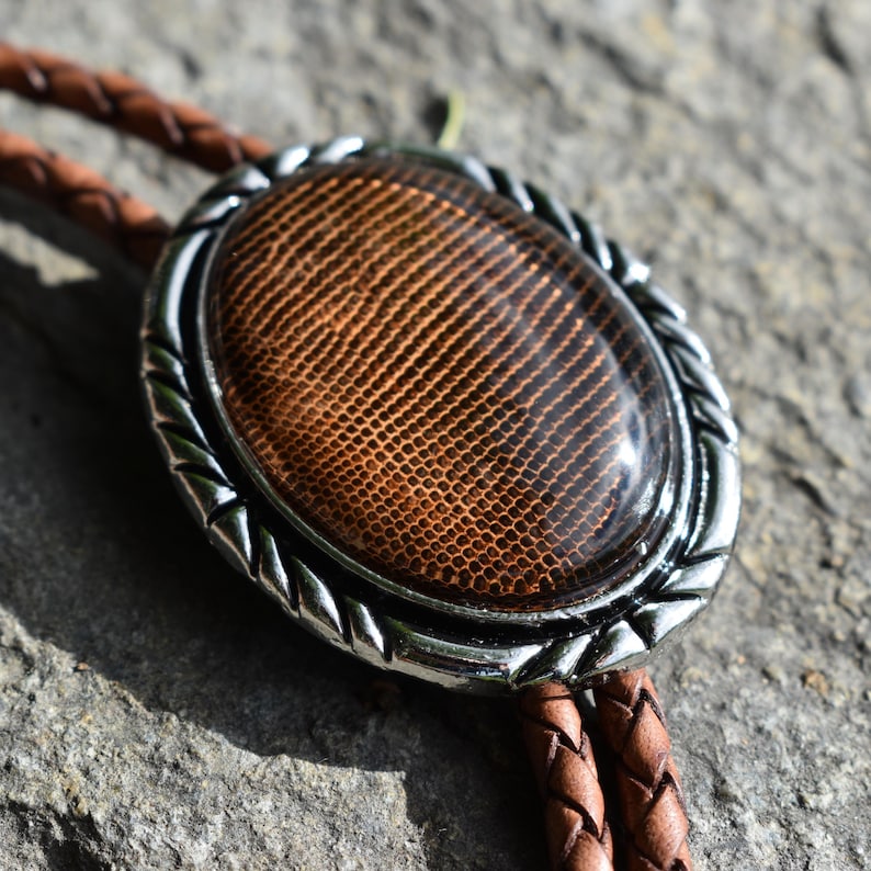 Lizard Bolo Tie | Brown Cowboy Western Bola Necktie - Etsy