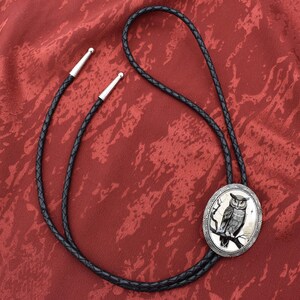 Owl Bolo Tie W/personalized Cord Color & Sizes - Etsy