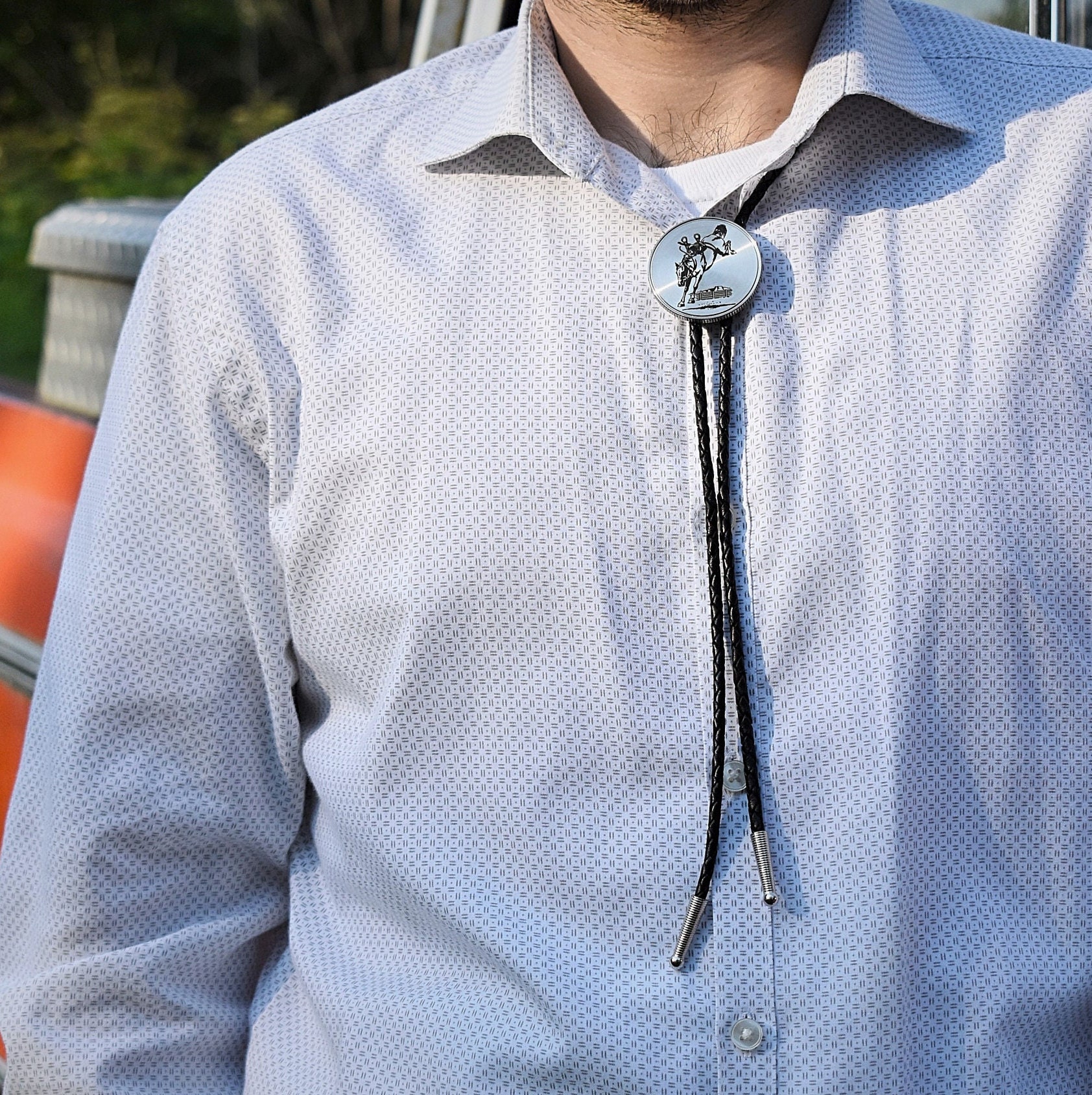 Buckin' Bronco Bolo Tie Western Cowboy Horseback Rope Lasso Ranch Farm ...