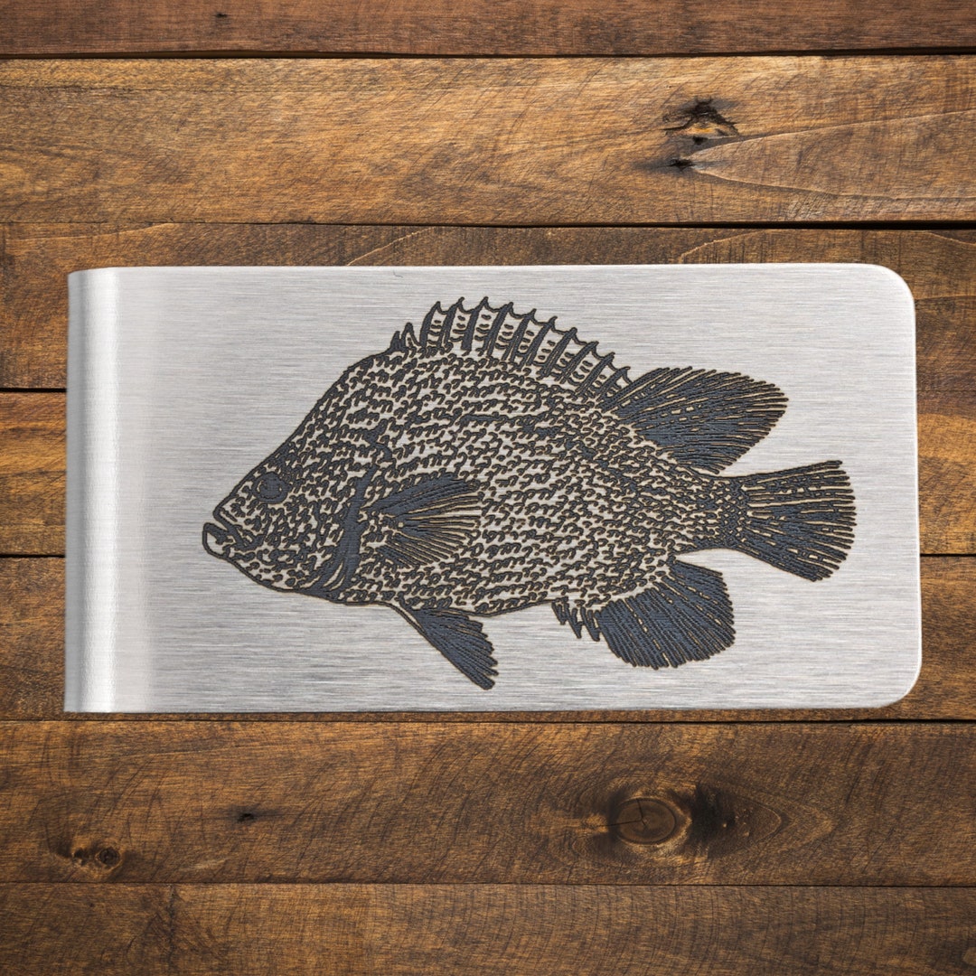 Tripletail Fish Money Clip - Engraved Stainless Steel - Etsy