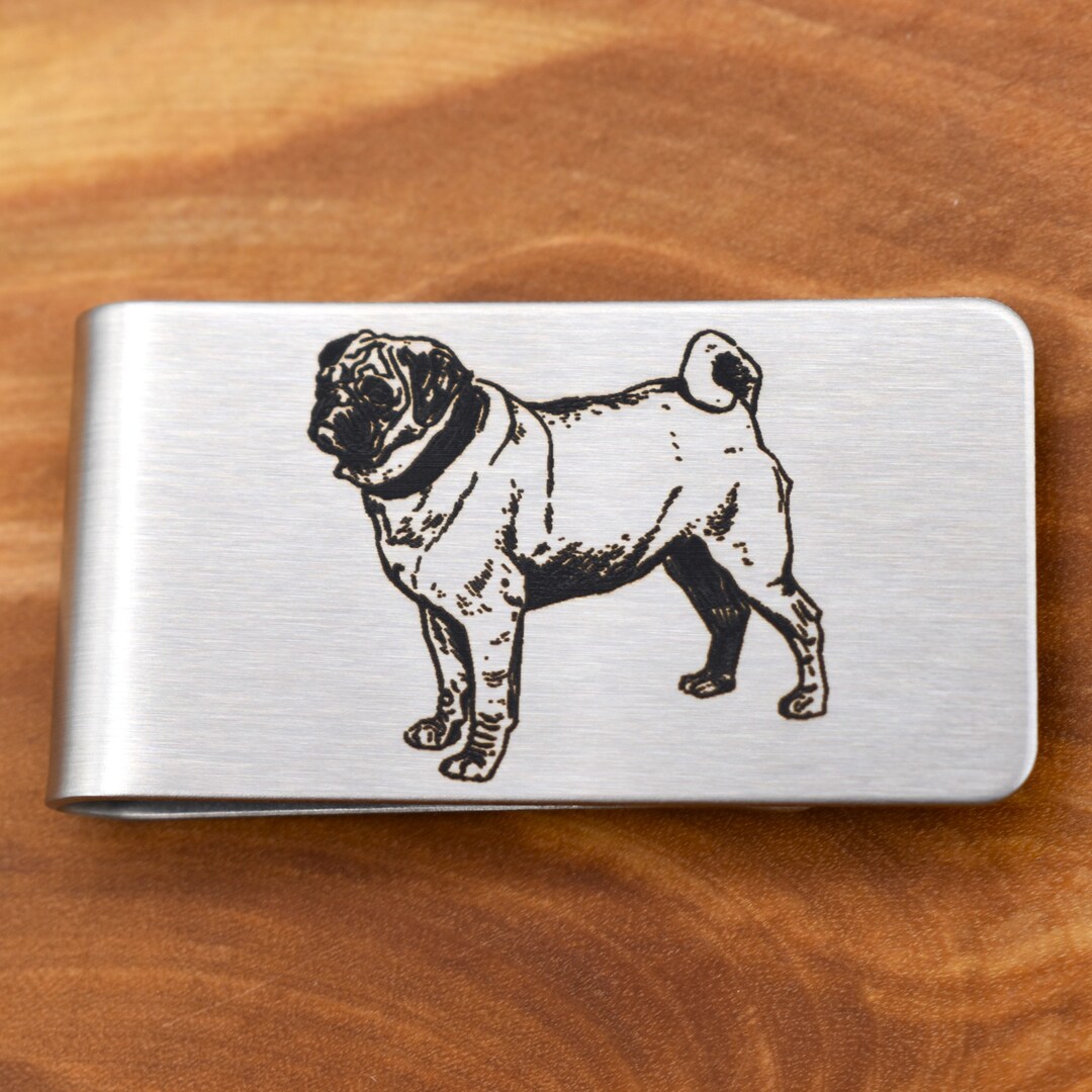 Pug Money Clip - Engraved Stainless Steel - Etsy