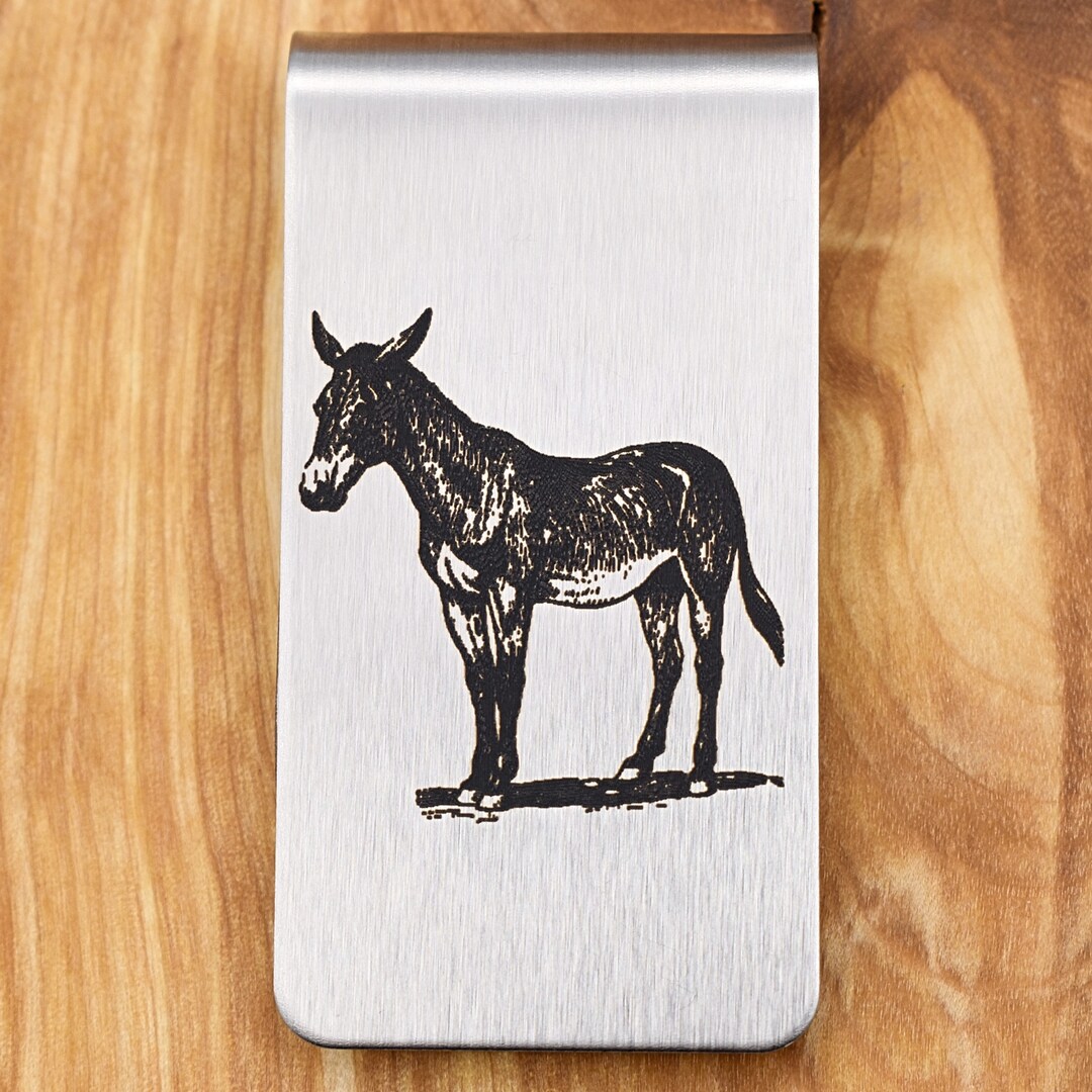 Mule Money Clip ~ Engraved Stainless Steel - Etsy