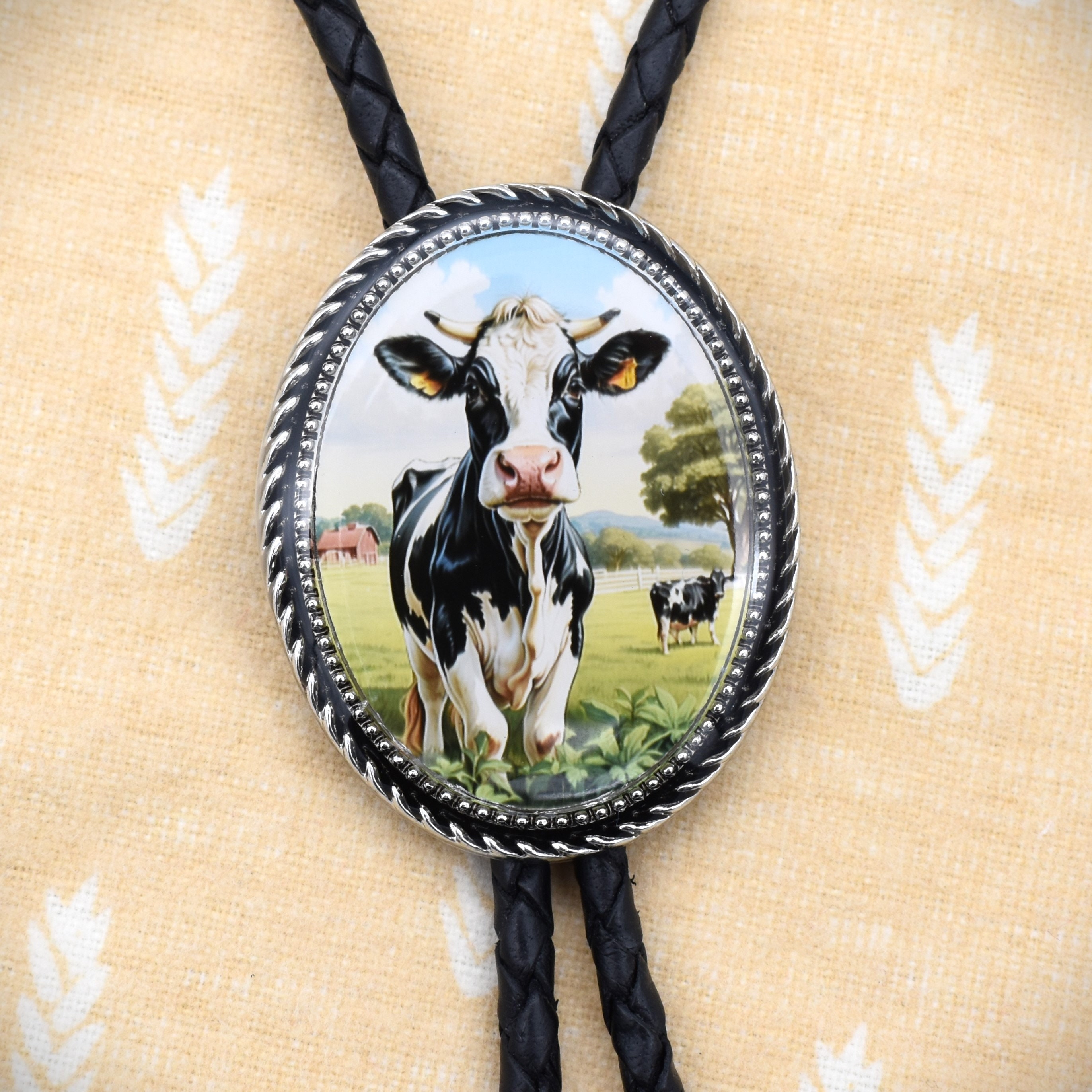 Cow Bolo Tie | Holstein Dairy Farm Country Western Gift - Etsy