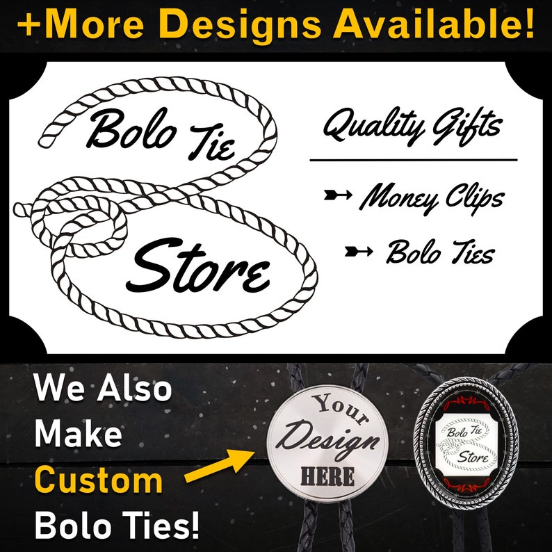 Horseback Cowboy Bolo Tie Personalized Cord Colors & Length Brown Black ...