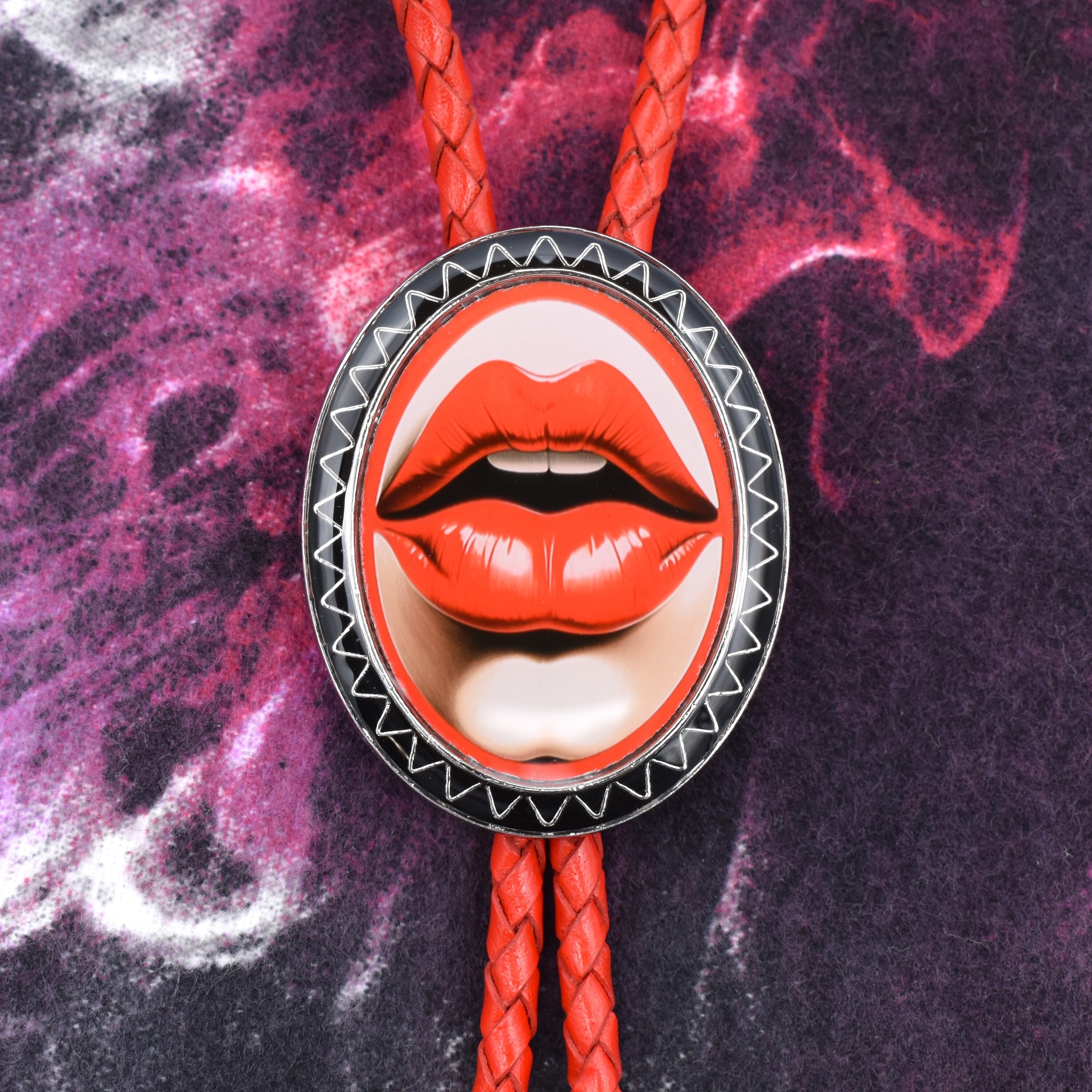 Sultry Lips Bolo Tie Lipstick Kiss Seductive Lust Bola String Tie - Etsy