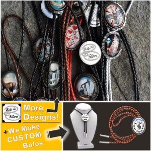 Rooster Bolo Tie ~ Choose Your Cord Colors & Length Brown Black Bola ...