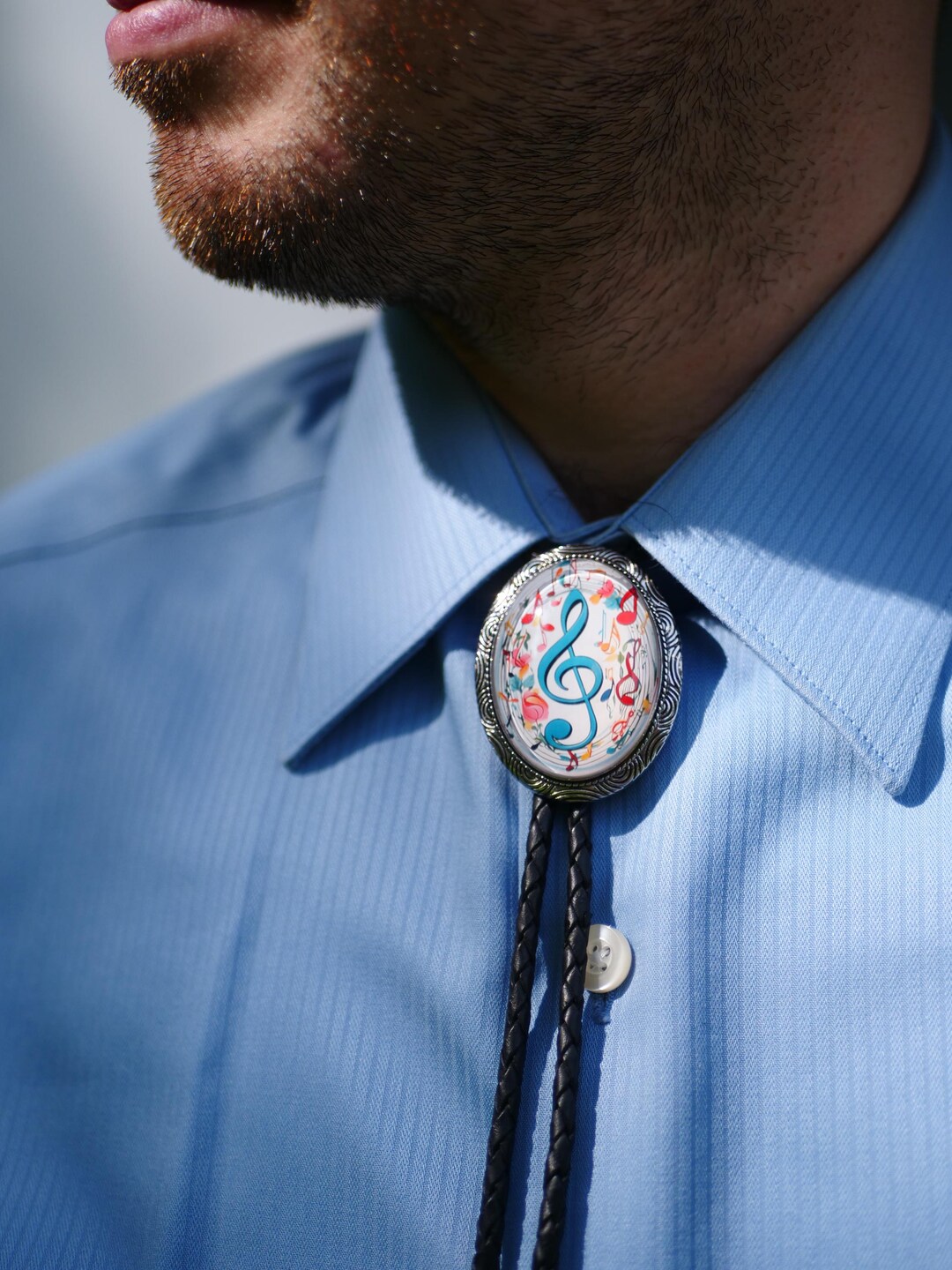 Music Bolo Tie | Sheet Music Country Dancing Honky-tonk Bola Necktie - Etsy