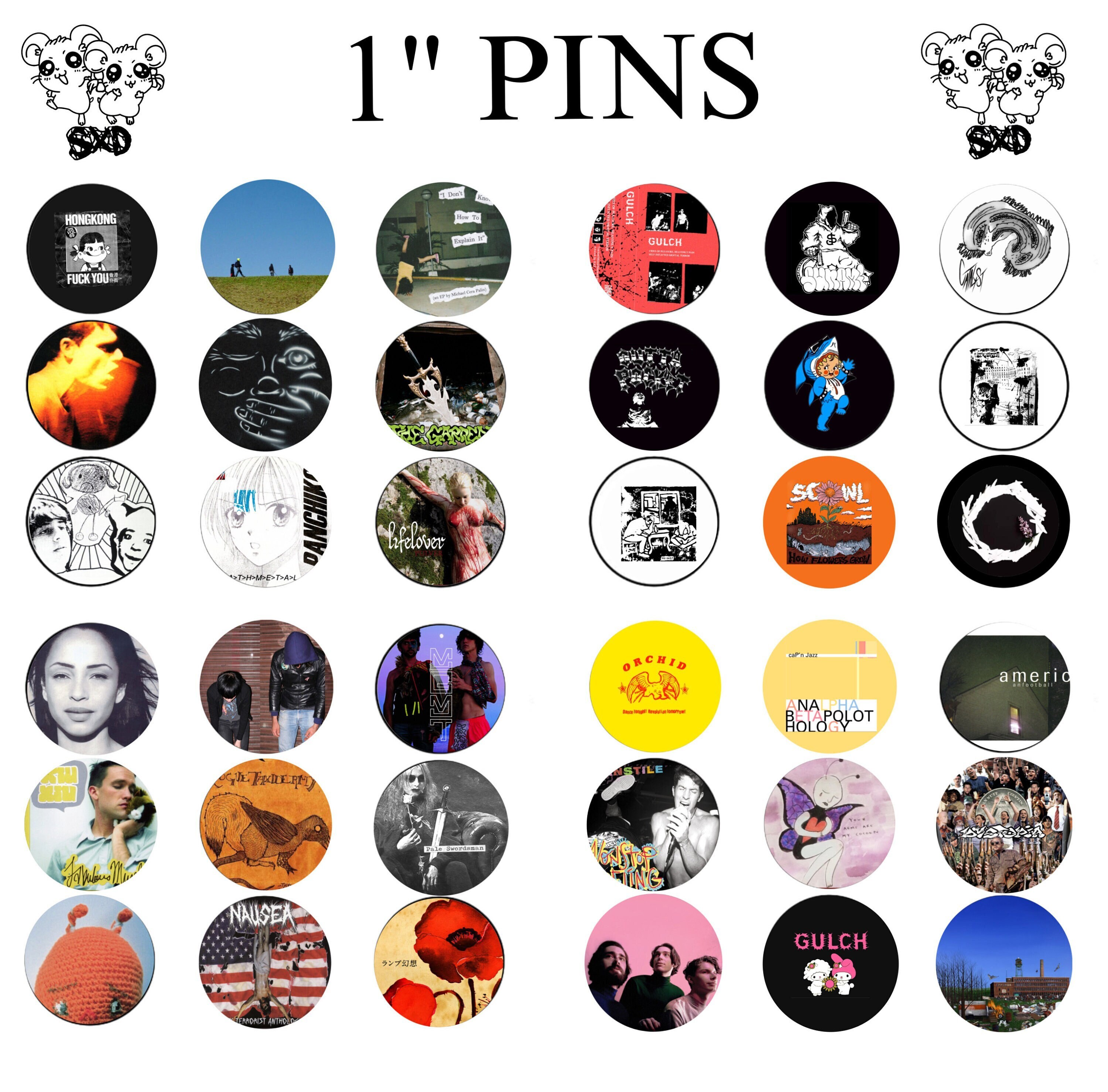 1'' Pressed Pins 5 for 5.00 - Etsy