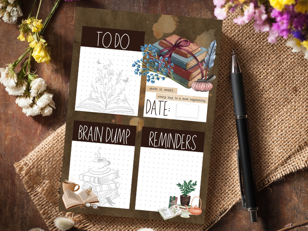 To-do List: Book Worm, Daily Planner Notepad Daily to Do List, Daily ...