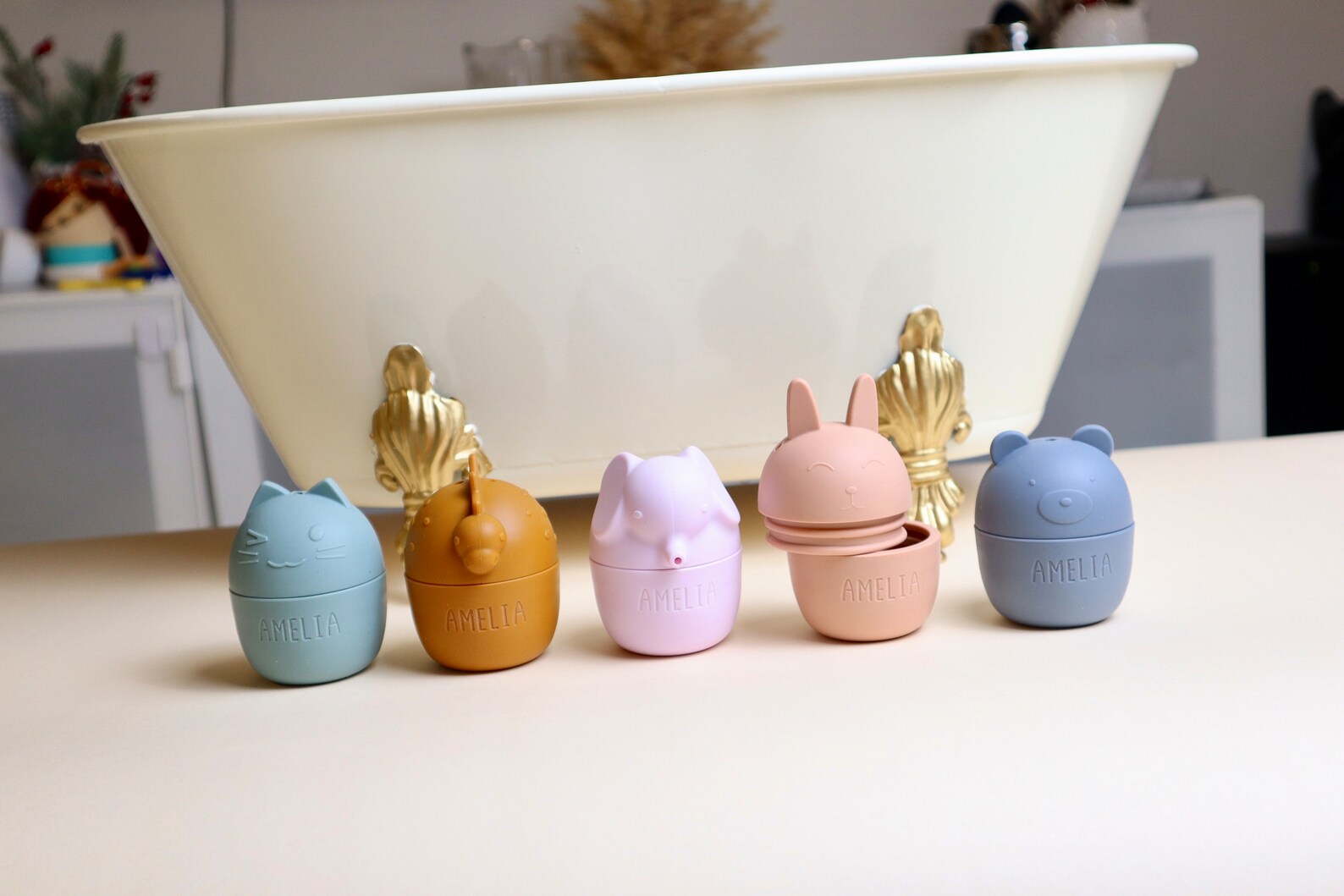 Personalized Silicone Bath Toys, Squirting Toys, Bath Buddies, Bath ...