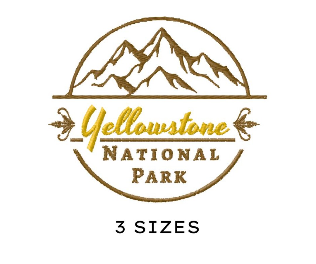 Yellowstone National Park Embroidery Design. Machine Embroidery ...